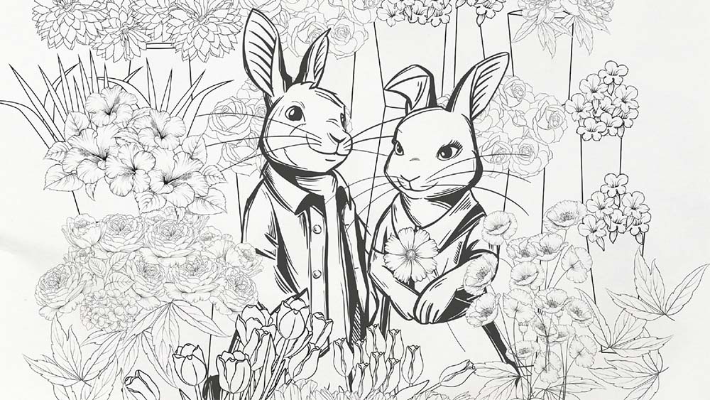 Male die Hasenfamilie aus - miniSPICK