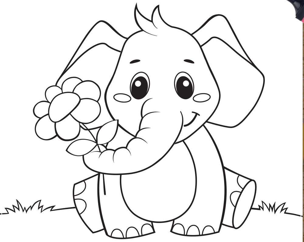 Male der Elefant aus - miniSPICK